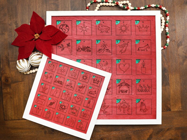 Christian Advent Calendar Bible Verse Ornaments Gift for Family Gift ...