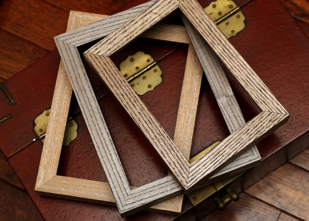 Contemporary Hardwood Picture Frame, Sleek Modern Thin Frames Handmade ...