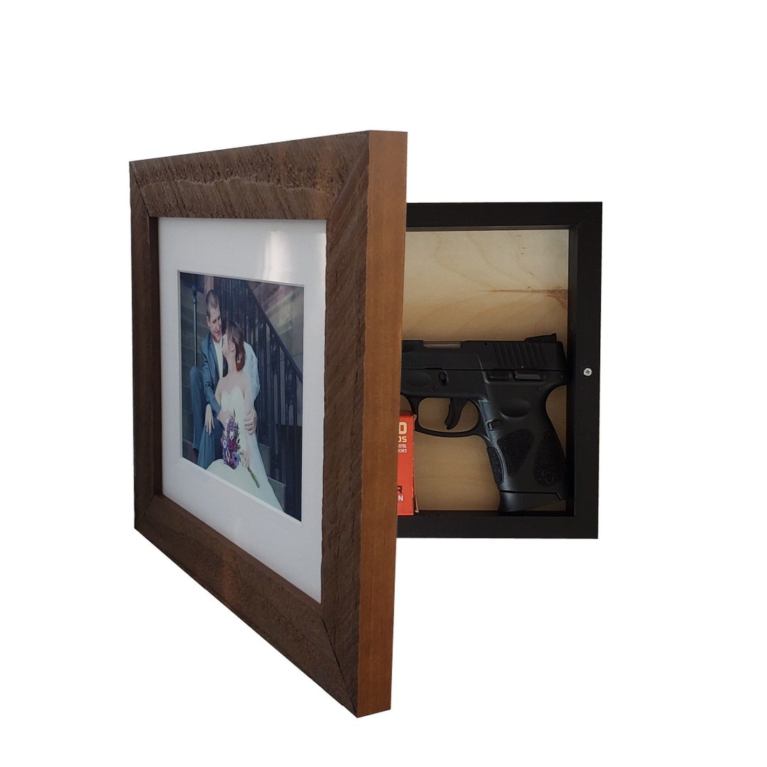Secret Handgun Gun Safe Concealment Picture Frame, Hidden Firearm ...