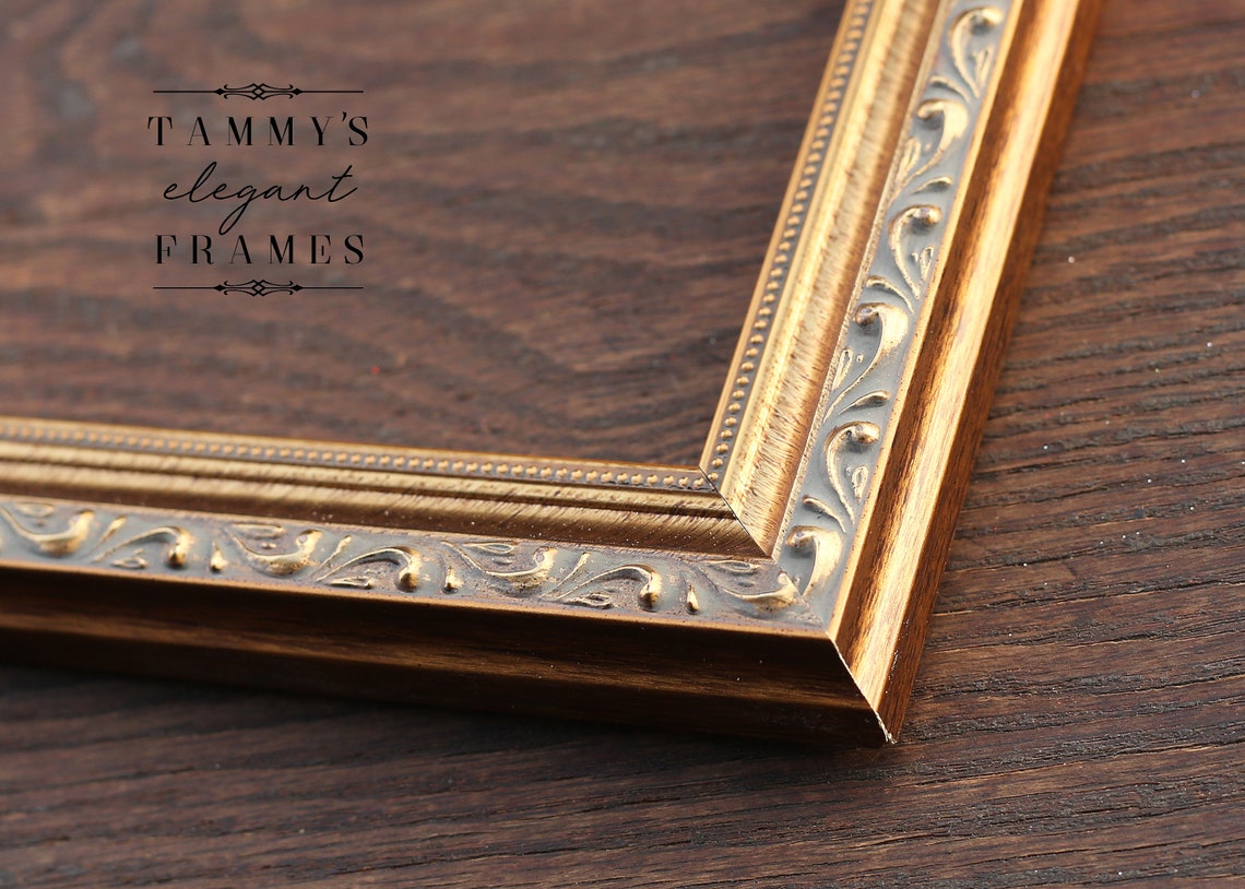 Antique Gold Picture Frame Ornate Photo Frames Custom Size - Etsy