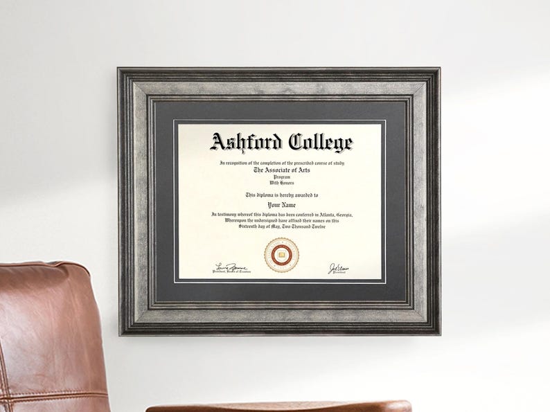 Modern Silver Diploma Frame, Professional Frame for College Degree ...