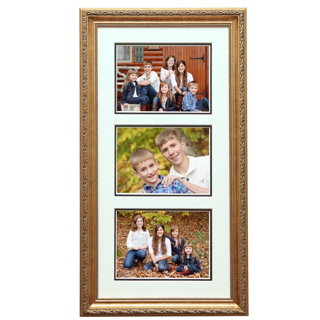 Photo Collage Frame Family Picture Frame Gold Ornate Frame 5x7 Collage ...