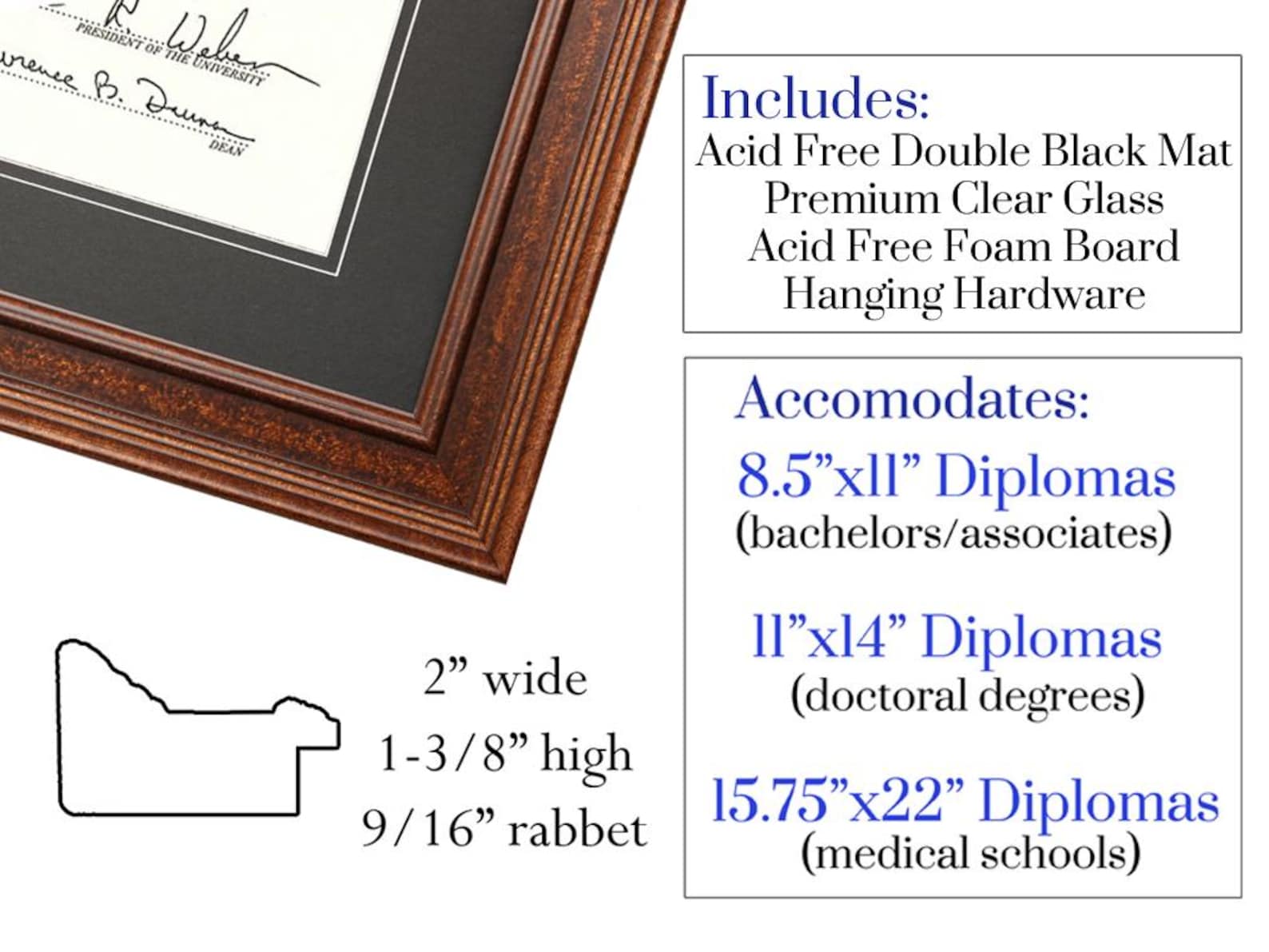 2025 Senior Graduation Gift, Frame for College Degree, Elegant Rich ...
