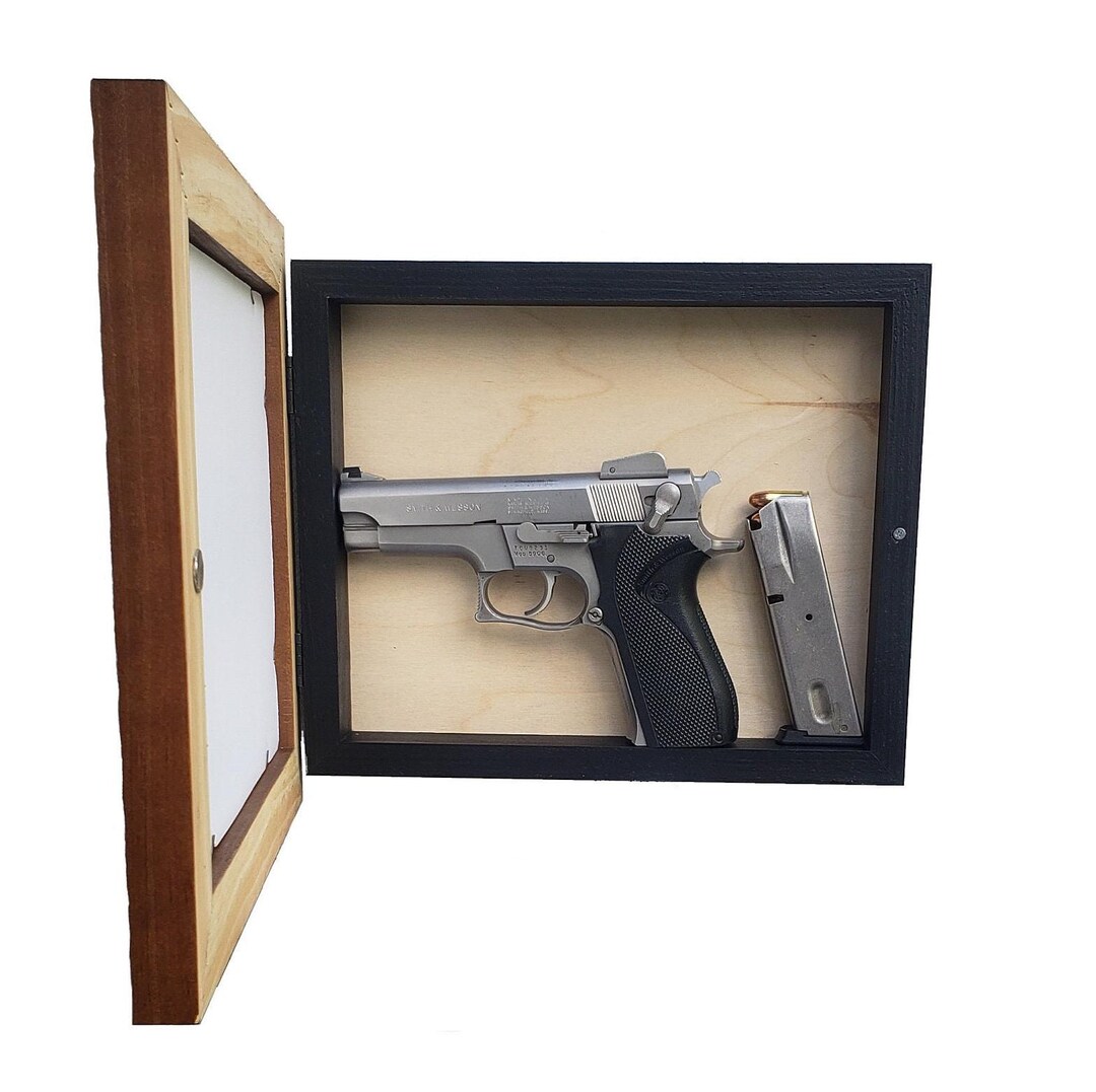 Hidden Gun Storage, Wooden Photo Frame Gun Concealment, Firearm ...