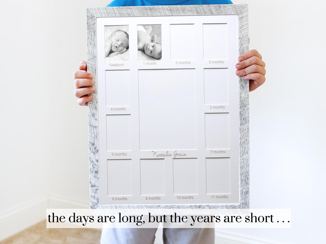 Baby's First Year, Birth to 12 Month Picture Frame, Personalized Baby's ...