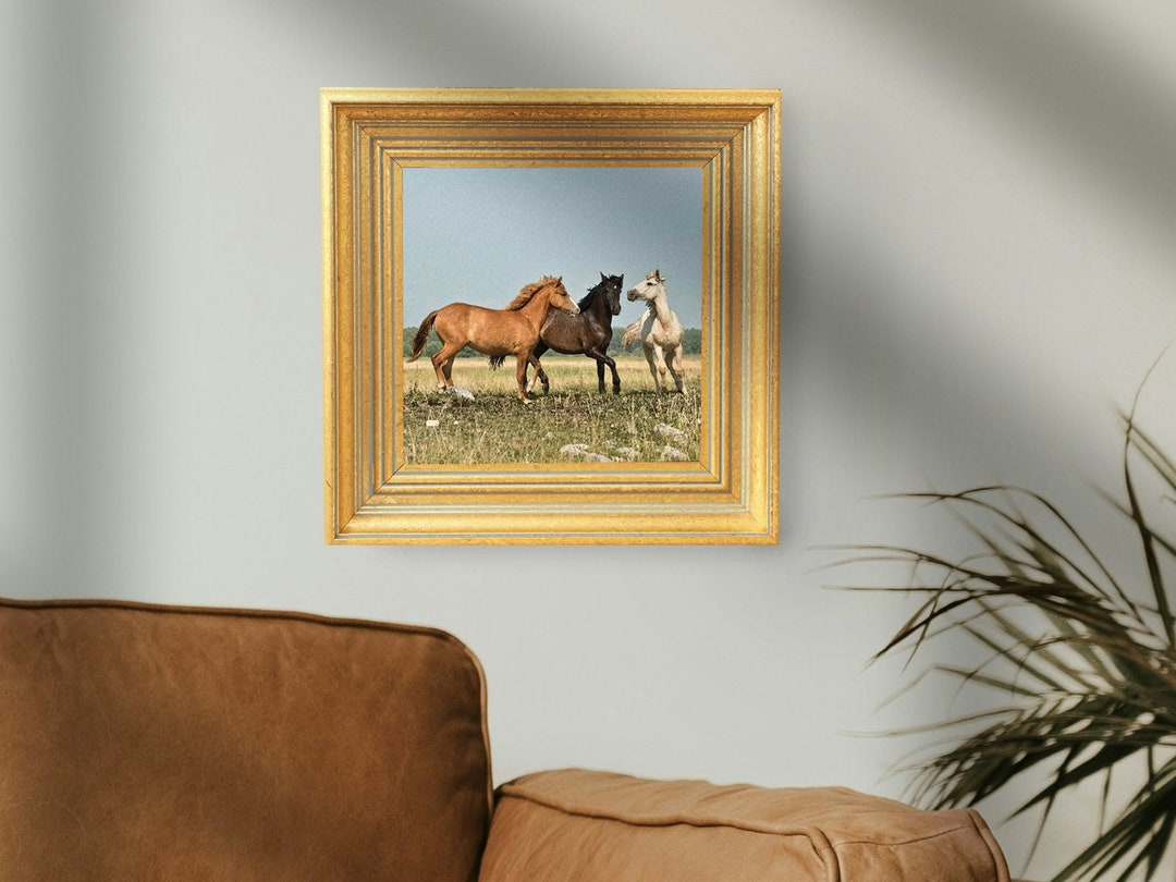 Gold Leaf Photo Frame, Custom Size Wall Frames, Large Gold Gallery ...