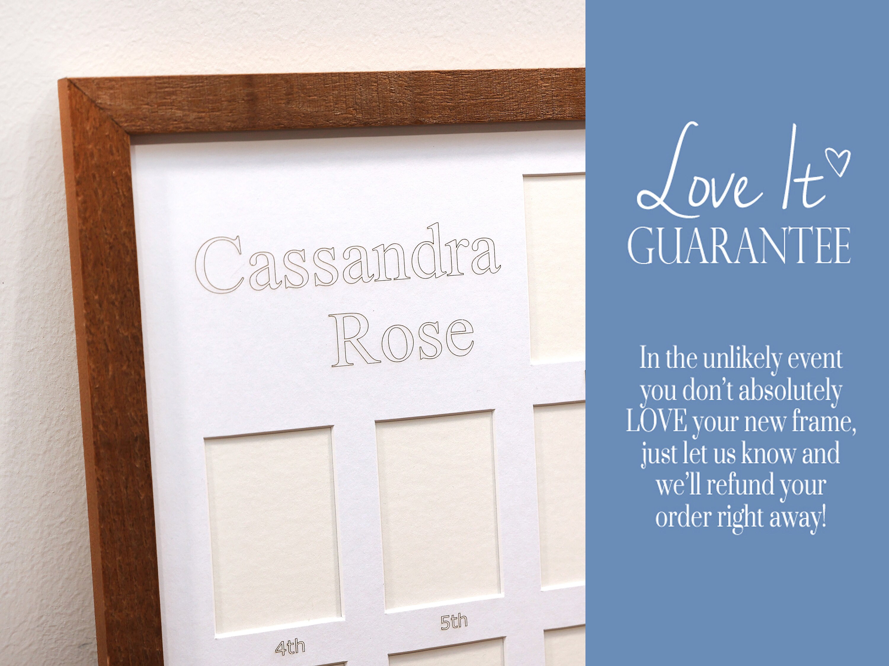 K-12 Photo Frame, Personalized Grade School Frame, Back to School ...