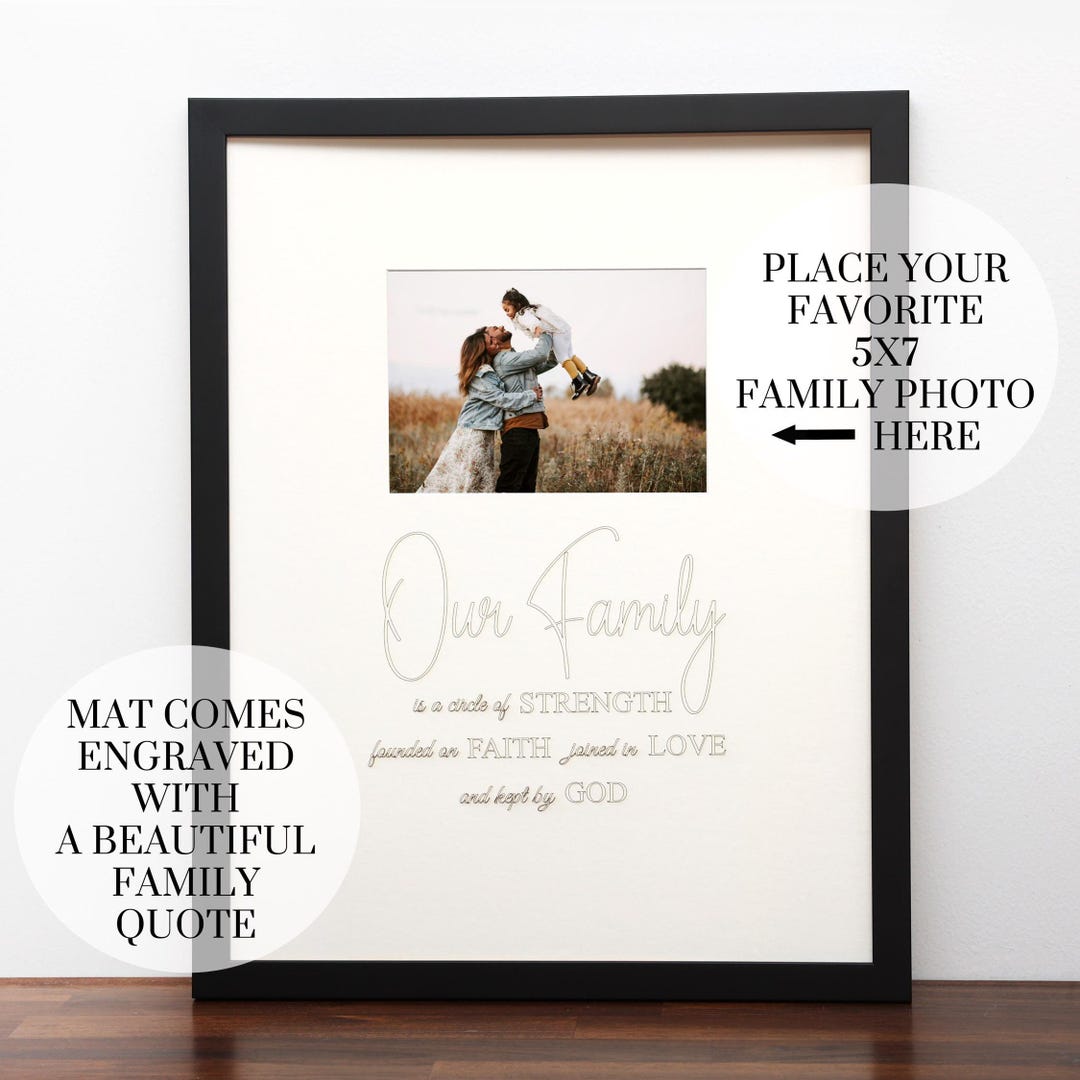 Family Picture Frame, Framed Family Photo With Beautiful Quote, Living ...