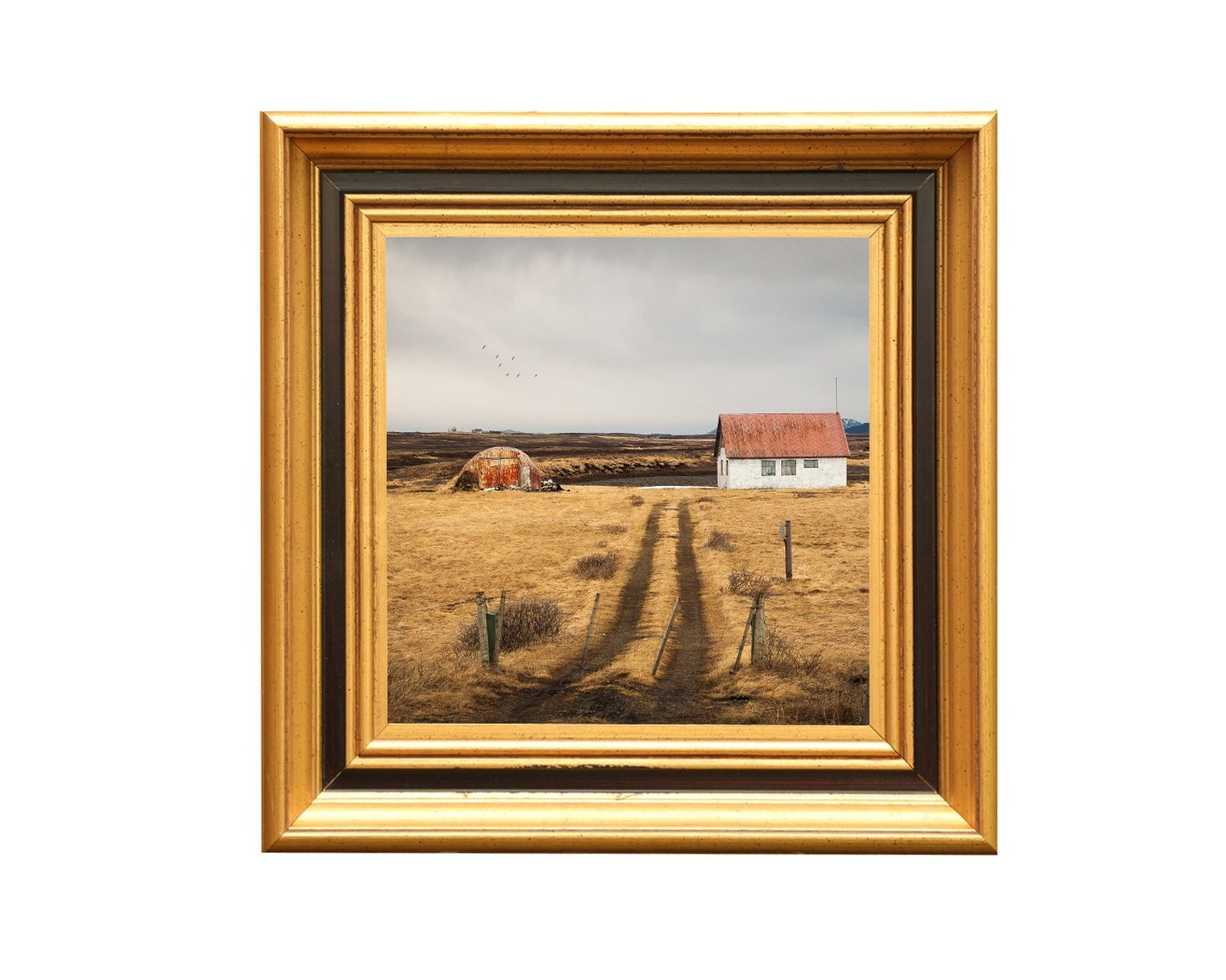 Gold Black Panel Picture Frame Gold Leaf Photo Frame - Etsy