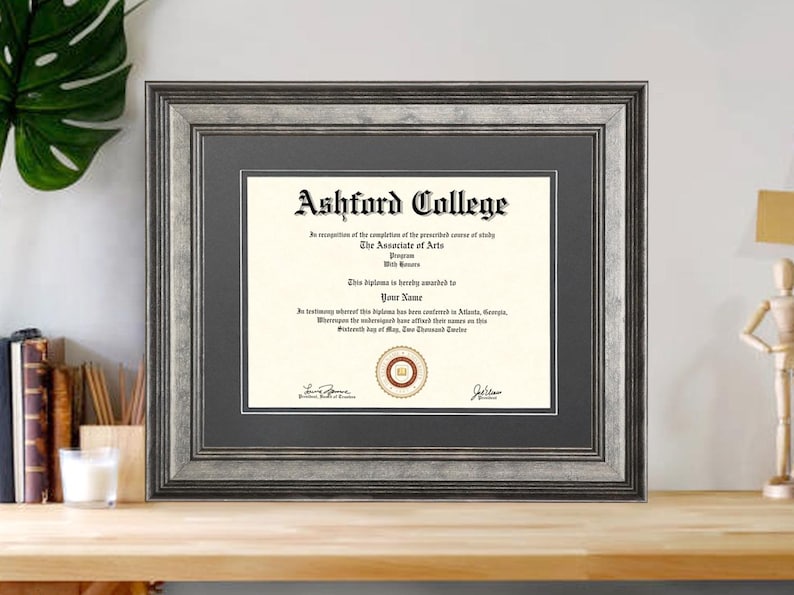 Modern Silver Diploma Frame, Professional Frame for College Degree ...
