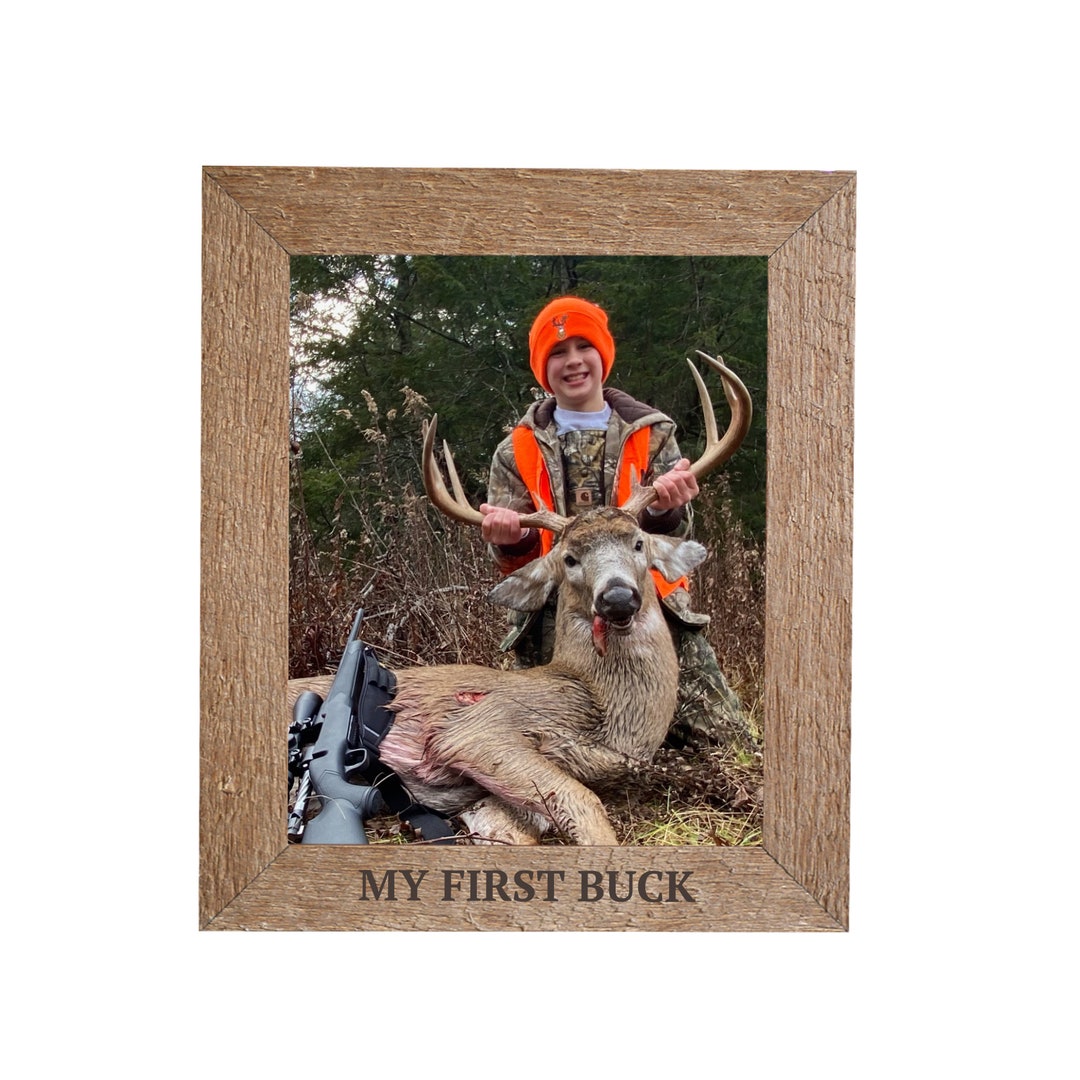First Buck Photo Frame, Deer Hunting Gift, Photo Frame, Picture Frame ...