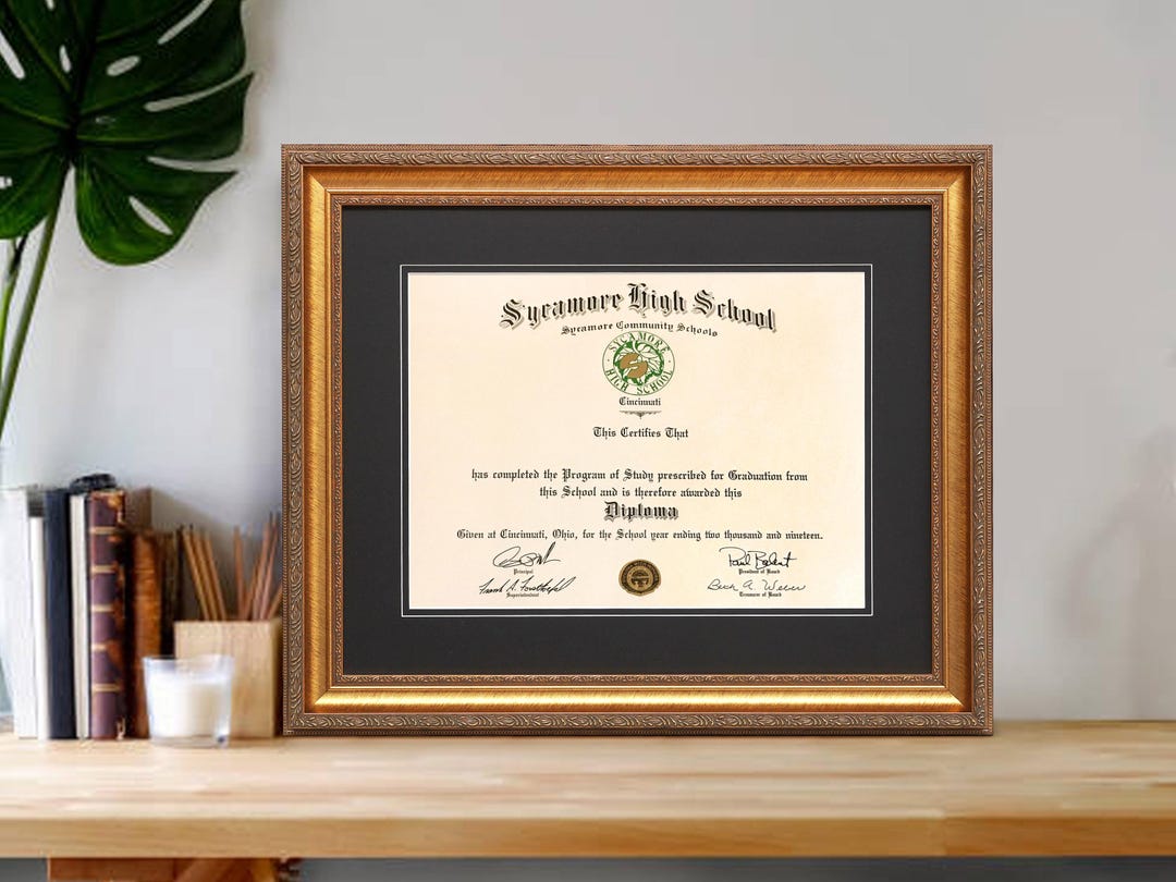 Gold Diploma Frame, Professional Frame for College Degree, 2025 Senior ...