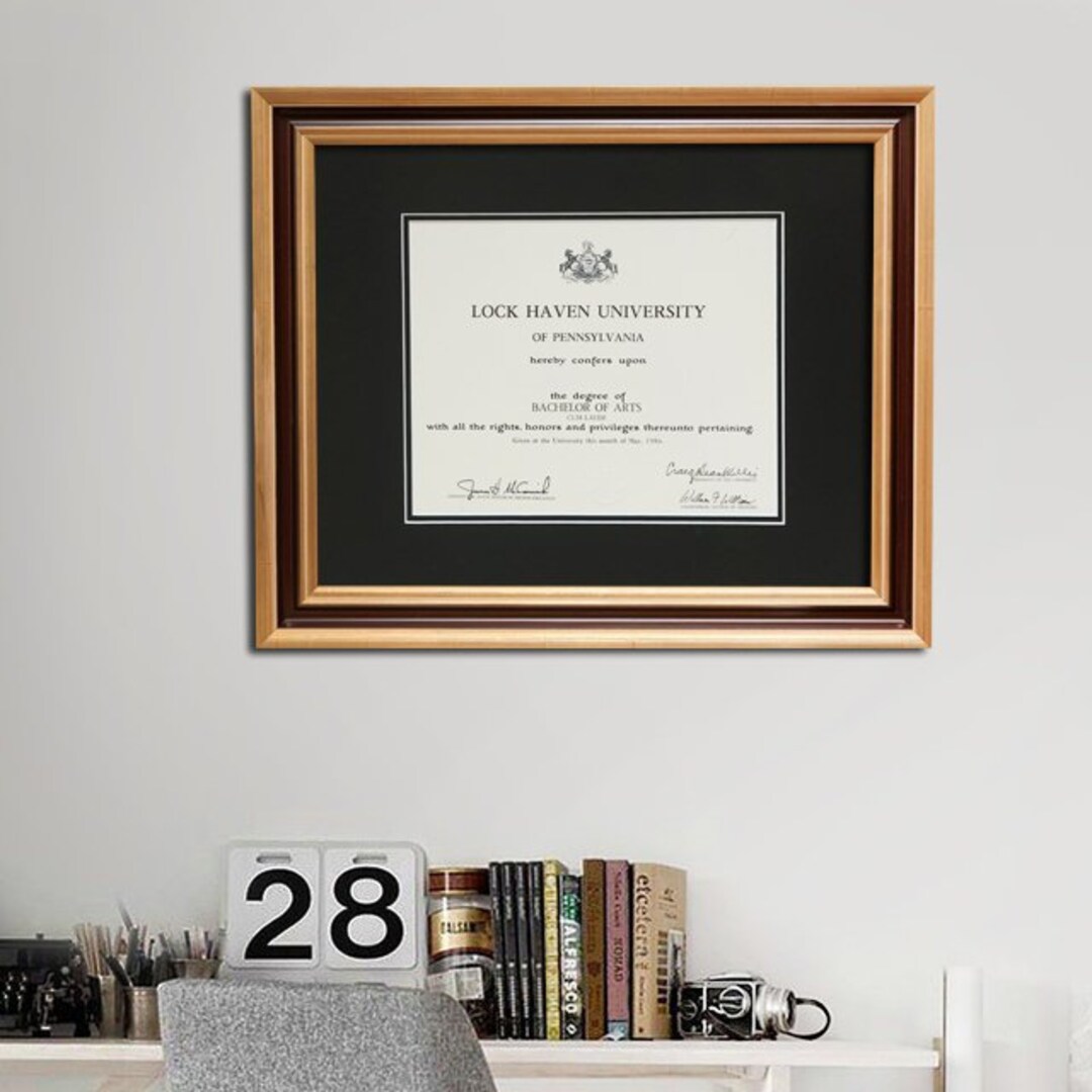 Gold Diploma Frame, Professionally Framed College Degree - Etsy