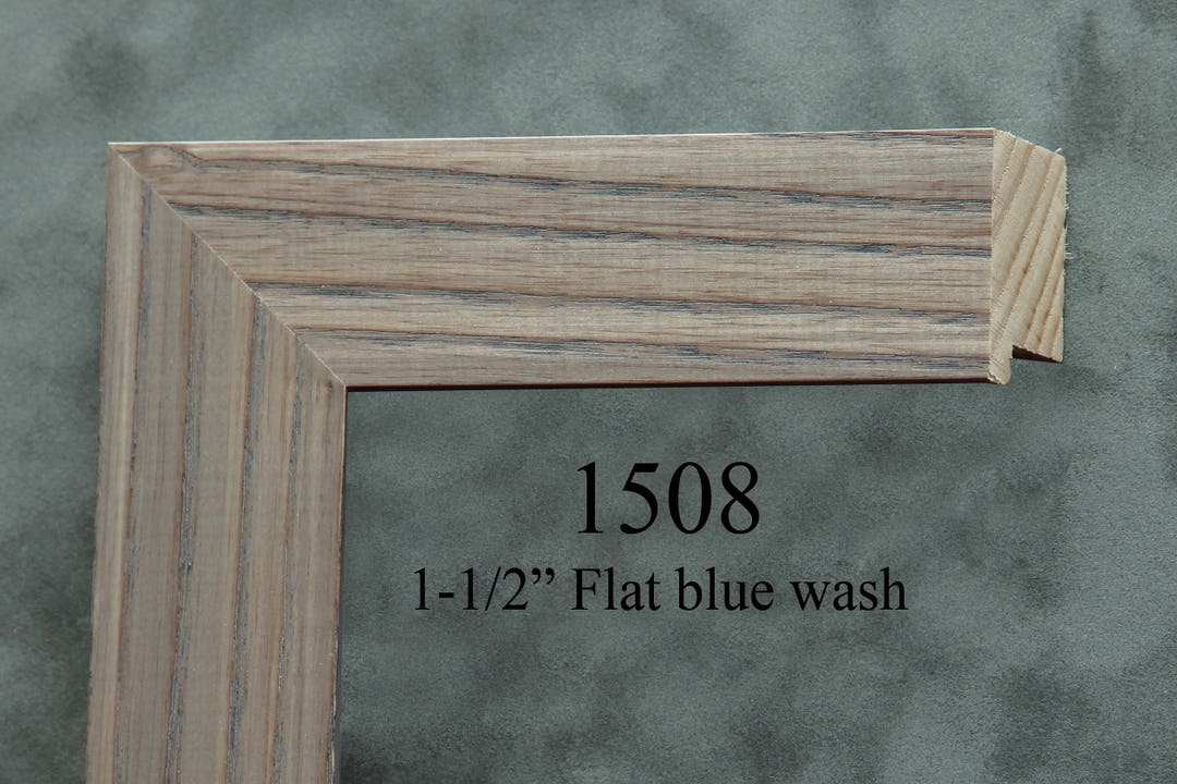 Flat Blue Wash Ash Picture Frame Handmade Home Decor Hand Polished ...