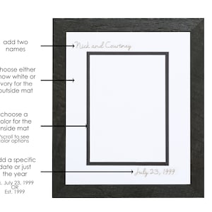 Personalized Wedding Anniversary Gift, Rustic Picture Frame for Couples ...