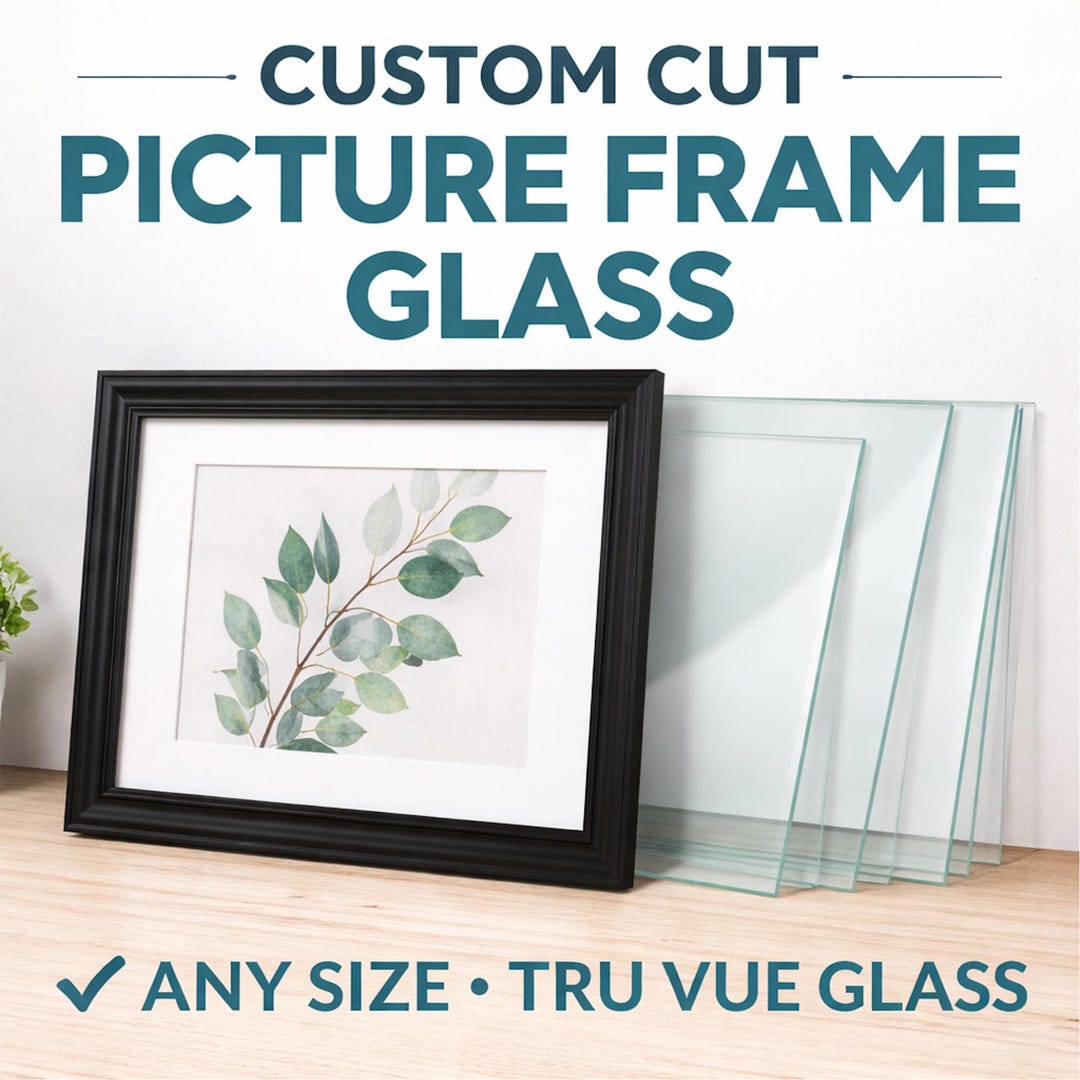 Custom Cut Picture Frame Glass – Glass Cut to Size | Tru Vue Clear, Non ...