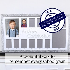 School Years Photo Frame, Prek-senior School Pictures Frame, Custom ...