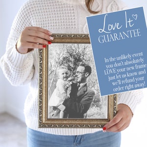 Custom Size Silver Picture Frame, Real Wood Photo Frame, Silver Wedding ...