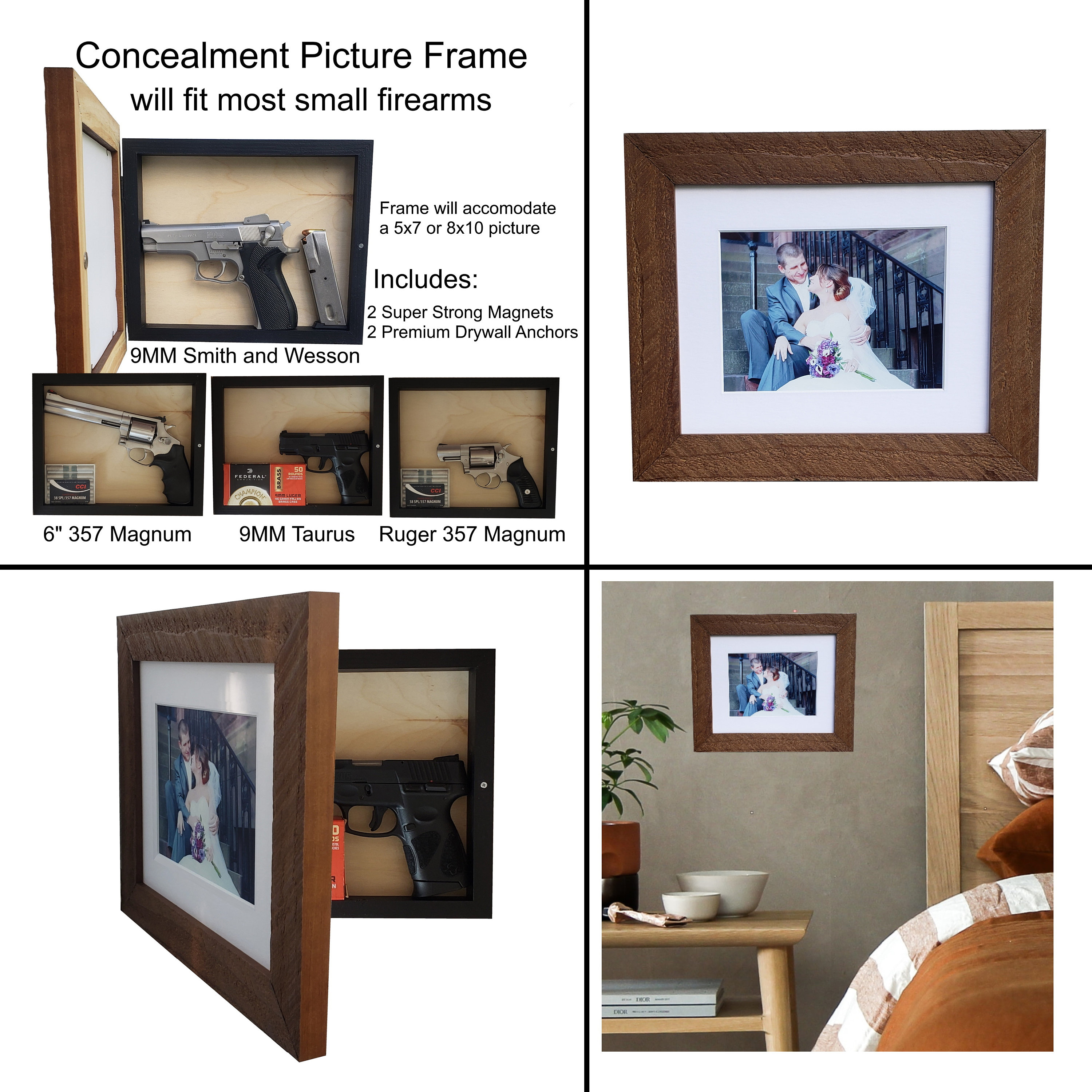 Handgun Concealment Picture Frame for Firearms Same Day Shipping ...