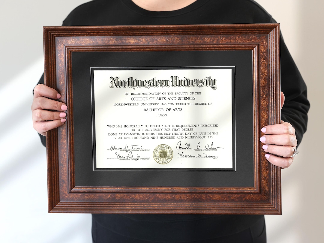 Antique Gold Diploma Frame, Professional Frame for College Degree, 2025 ...