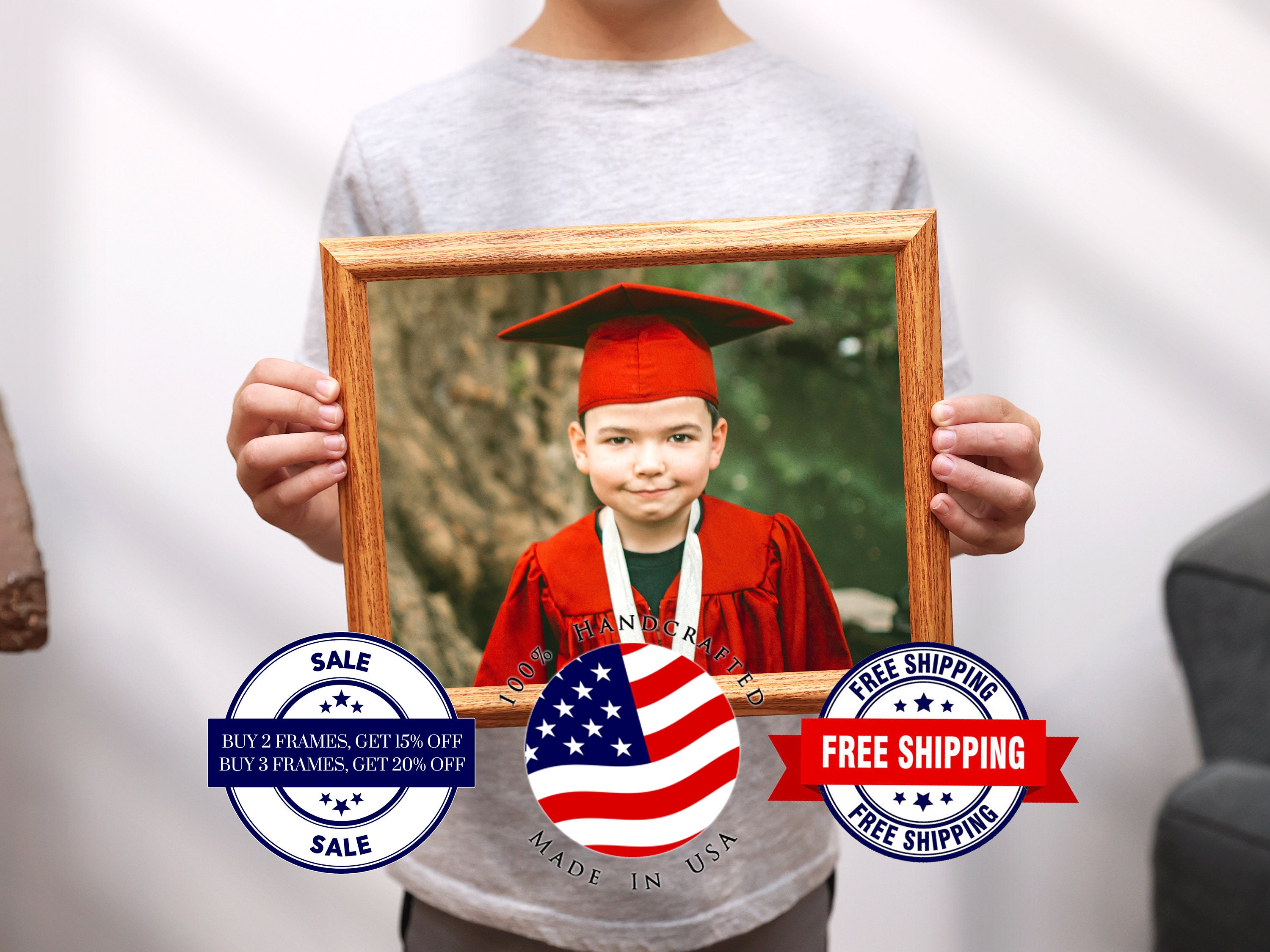 Real Wood Frames, Custom Size Picture Frames, Photo Frame for Wall ...