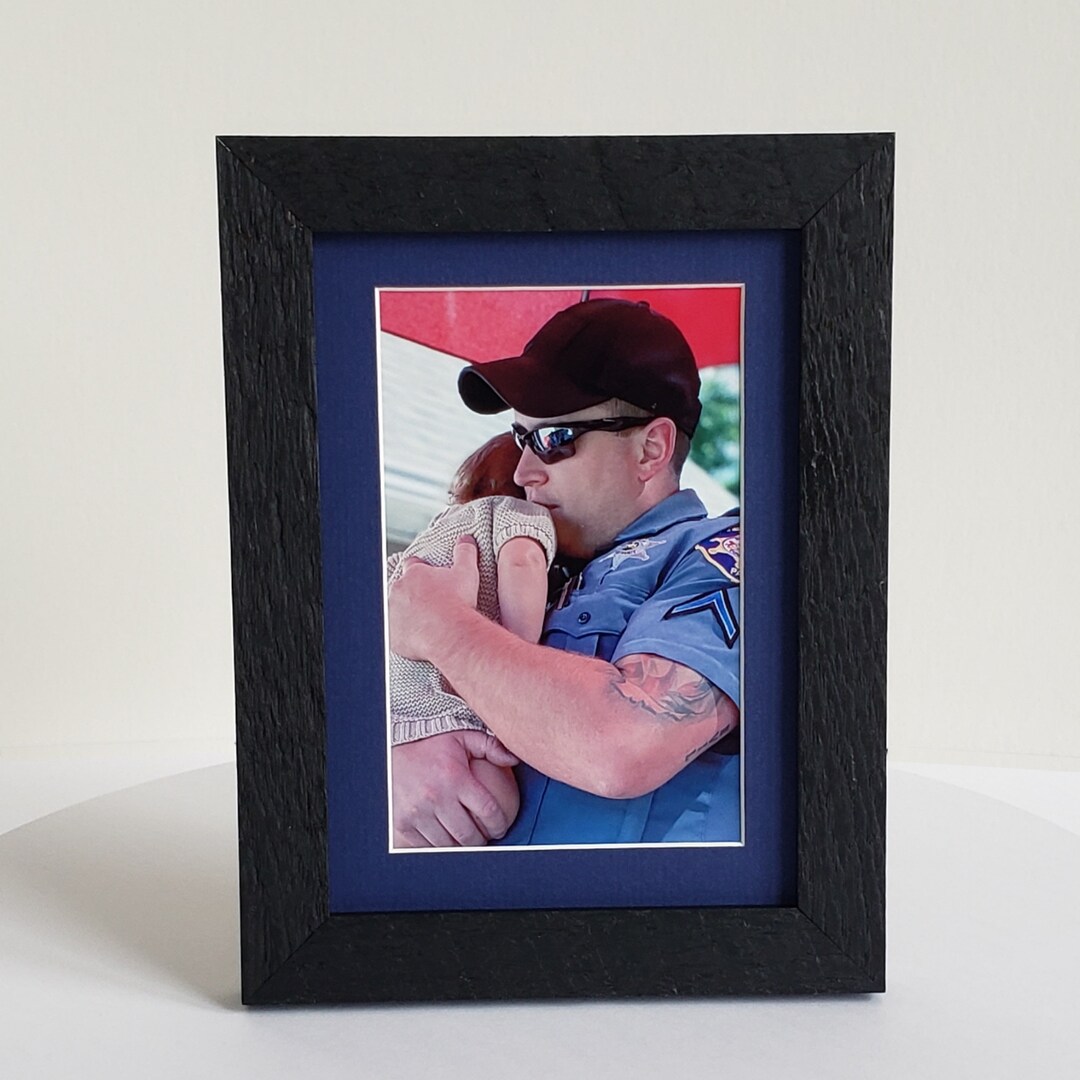 Thin Blue Line Police Frame the Perfect Gift Handcrafted 4"x6" 5x7 or ...