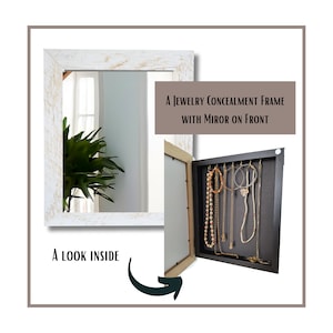 Secret Frame Storage Jewelry Organizer, Wall Mount Jewelry Holder ...