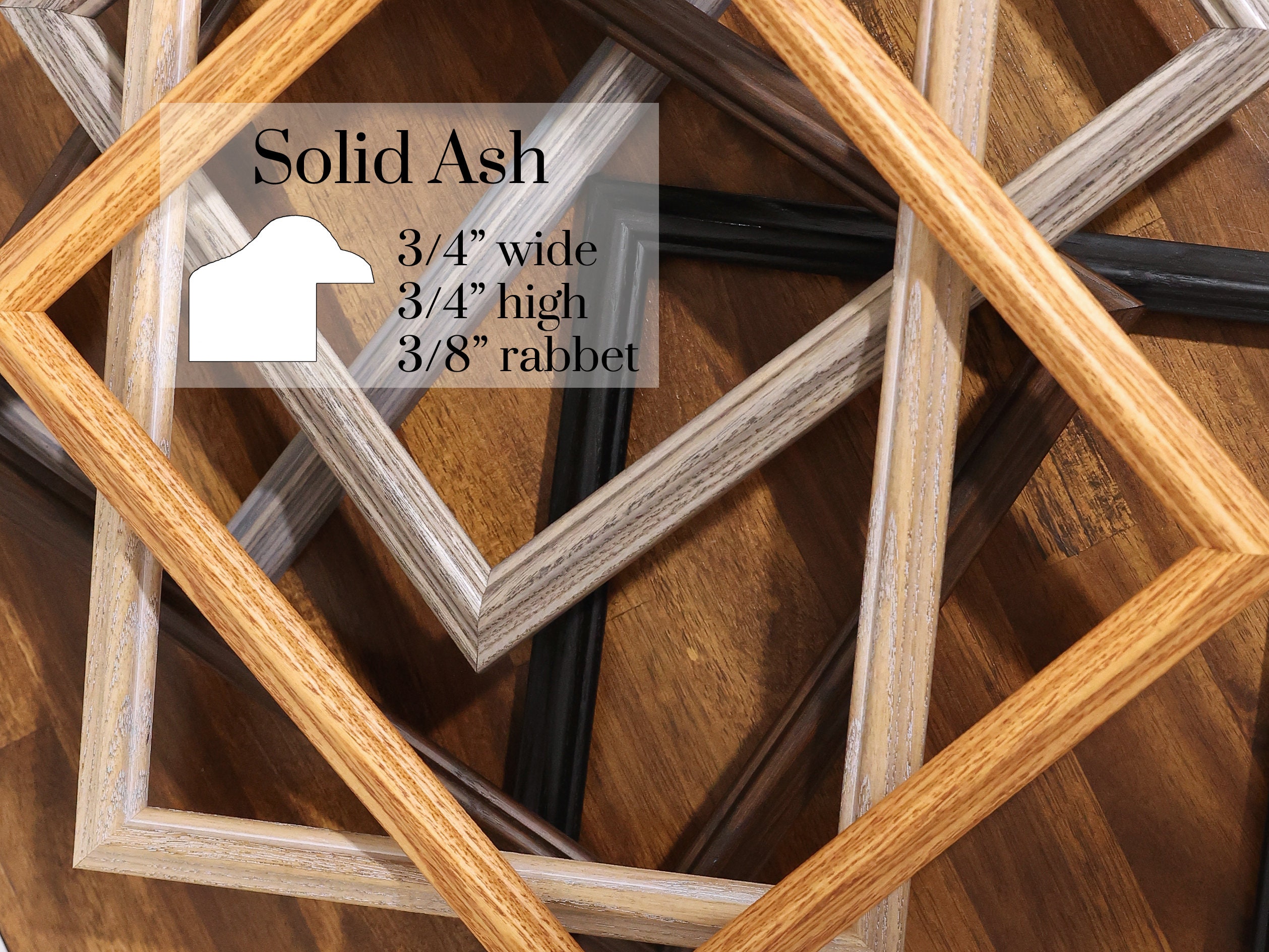 Real Wood Frames, Custom Size Picture Frames, Photo Frame for Wall ...