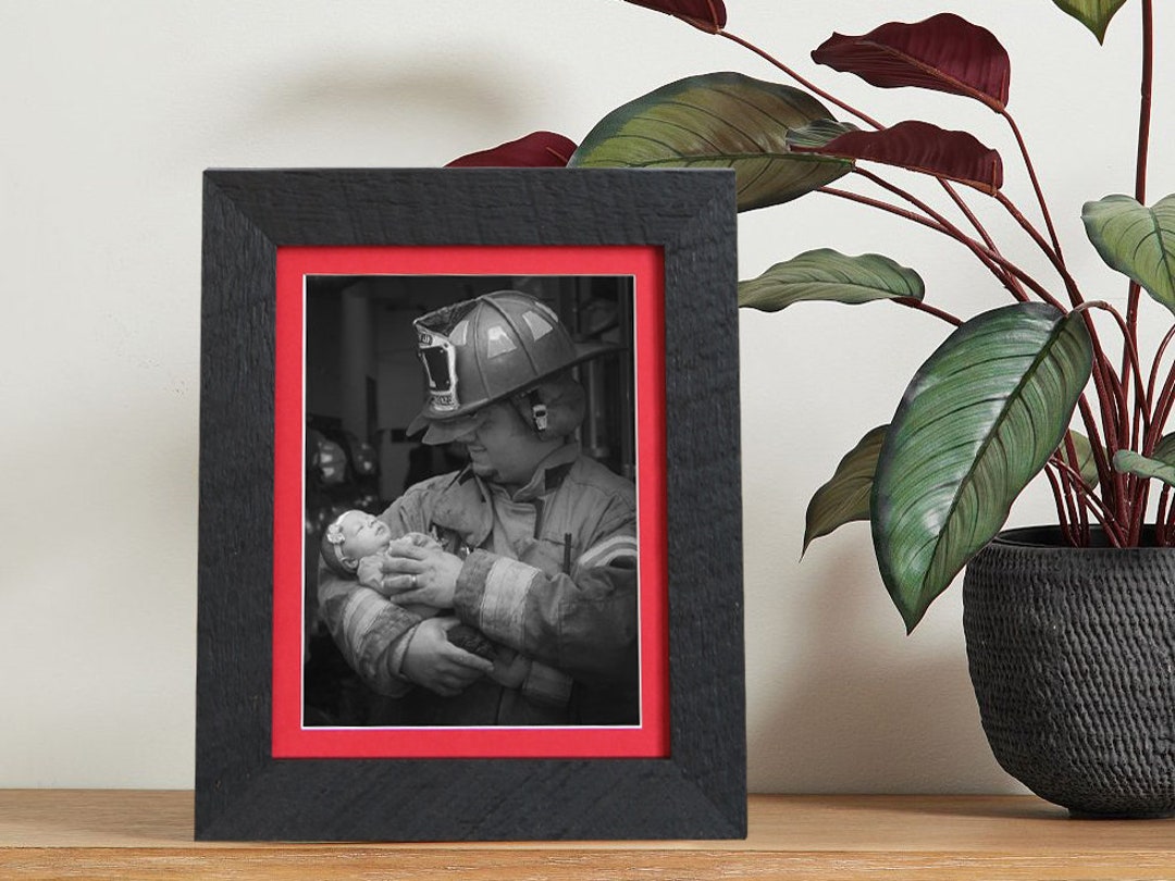 Firefighter Picture Frame, Thin Red Line Photo Frame, Fire Academy Gift ...