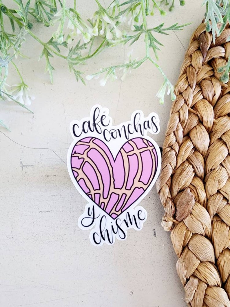 Concha Sticker Stickers L Custom Stickers Cafe Conchas Y - Etsy
