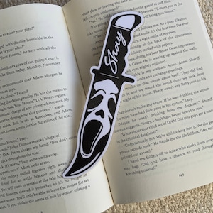 Horror Knife Bookmark | Laminated Bookmark | Bookmark | Aesthetic ...