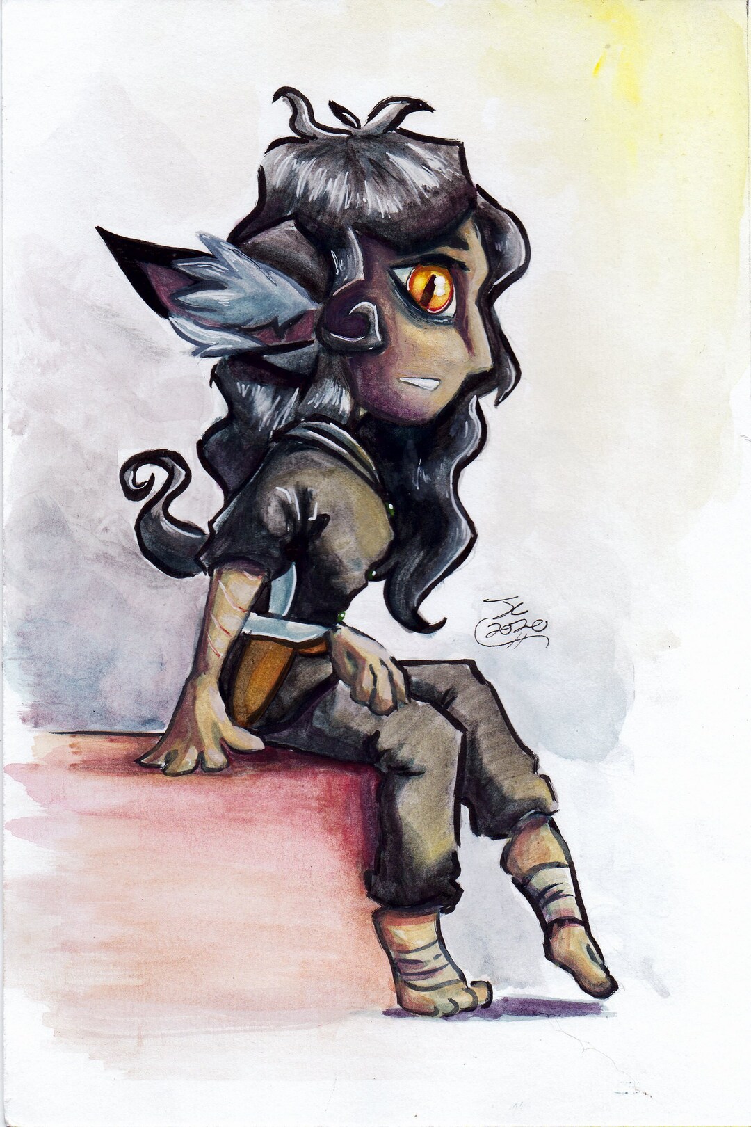 DIGITAL DOWNLOAD- Lisa the Cautious Chibi Printable Coloring Page, - Etsy