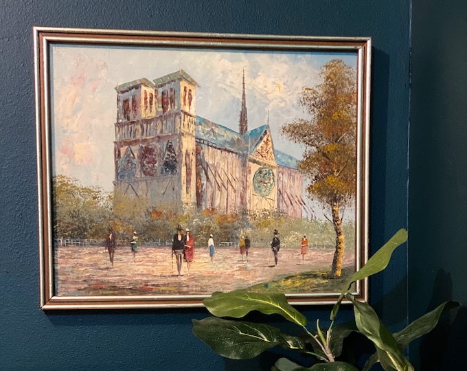 T. Carson Original Oil Painting, Vintage Paris Street Scene ...