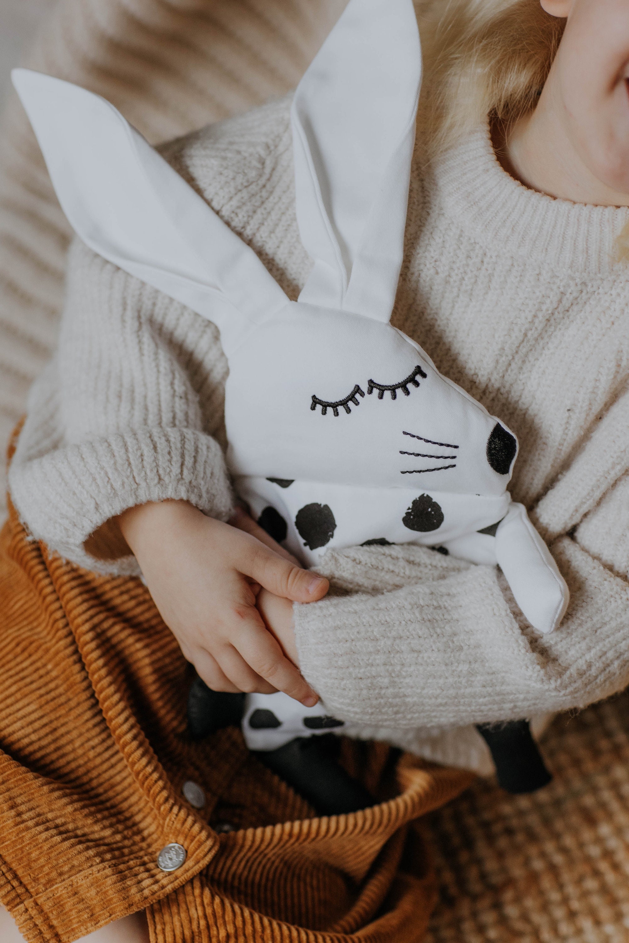 Cozy Bunny Heated Stuffed Animal - Cherry Stone Bed Warmer - Sensory ...