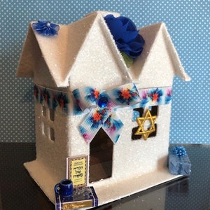 Passover Glitter House, Putz House, Paper Mache House, Jewish Miniature ...