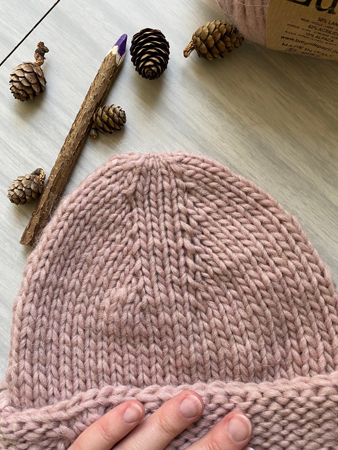 Pattern Pdf Beanie Worsted Weight Toque Cable Hat Knitted - Etsy