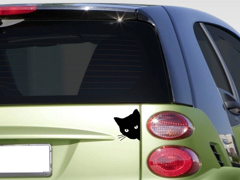 Peeking Cat Sticker Decal Tp185 for Car Bumper Window Wall - Etsy