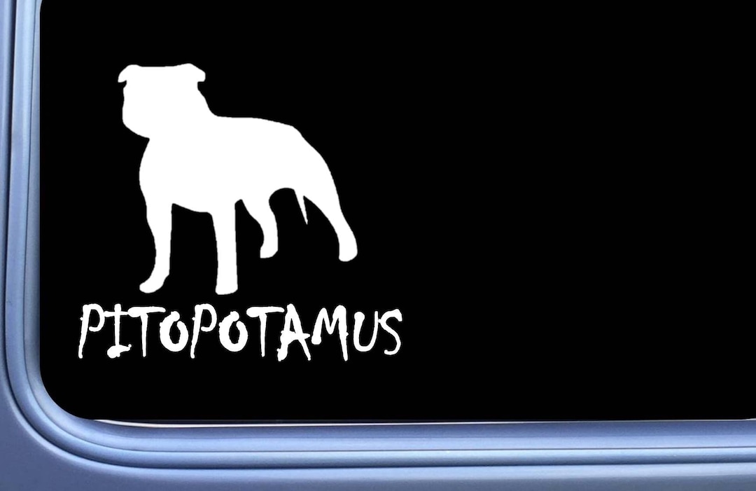 Pitopotamus Pitbull Sticker Decal OS 162 Vinyl Car Window - Etsy