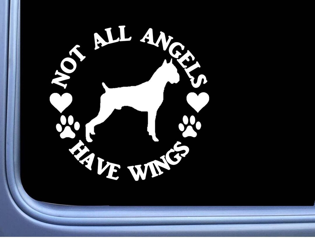 Boxer Sticker Angel Ear up OS 362 Vinyl Decal Dog - Etsy