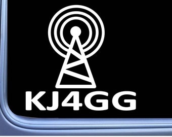 HAM / Amateur Radio / GMRS Call Sign Car Laptop Window Vinyl Decal ...