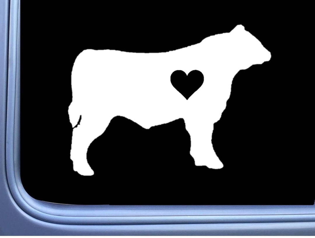 Angus Little Heart Bull Decal Sticker OS 271 Cattle Cow Aberdeen Beef ...