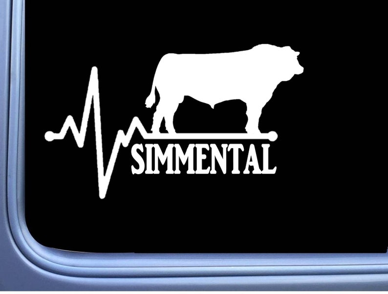 Simmental Lifeline Word Bull Decal Sticker OS 277 Cattle Cow Beef - Etsy