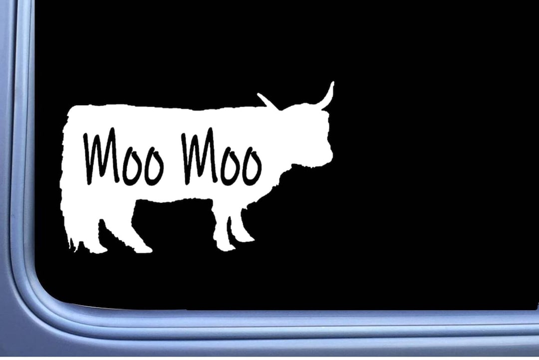 Moo Moo Cow Sticker Window Decal OS 487 - Etsy