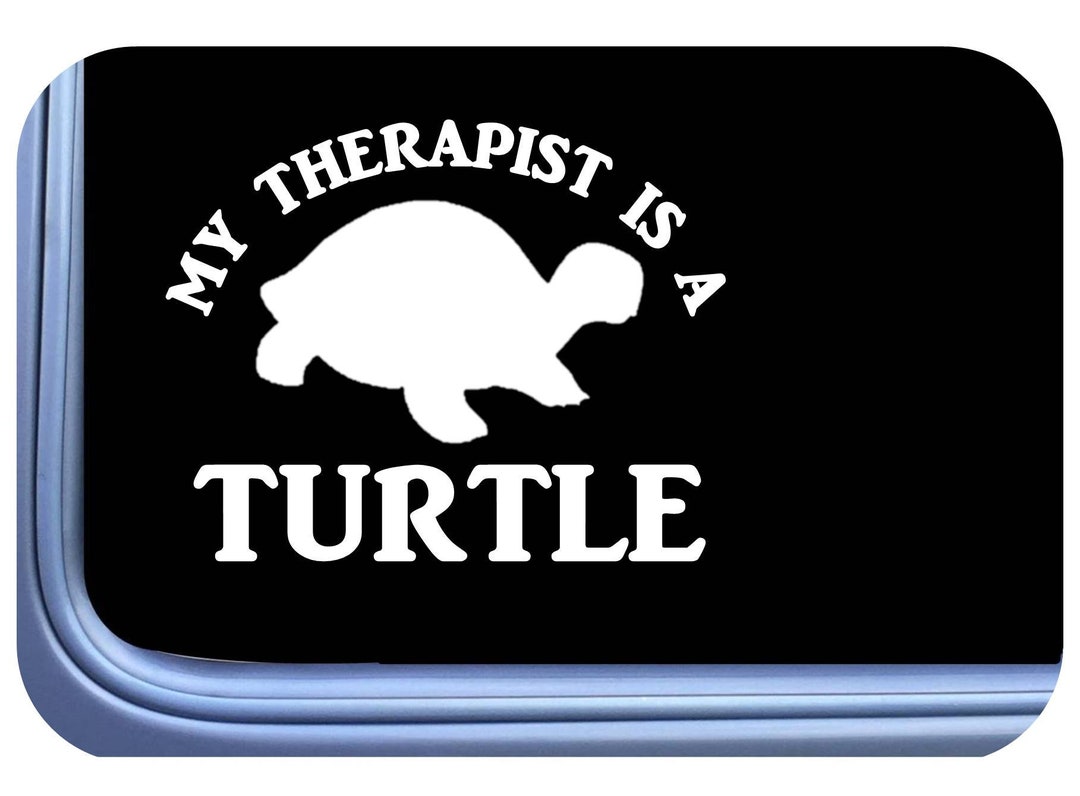Turtle Sticker Therapist Os 510 Vinyl Decal Sticker Terrarium Rock Food ...