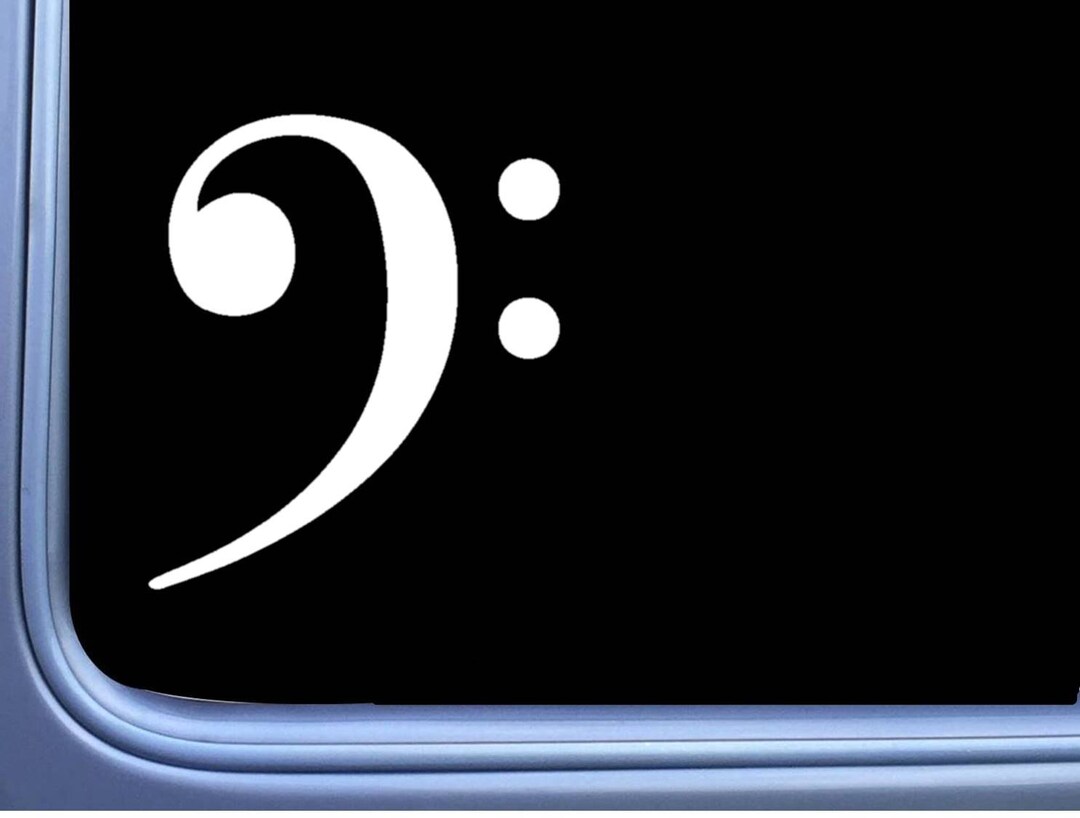 Bass Clef Decal Sticker OS 023 Sticker Music Note Treble - Etsy