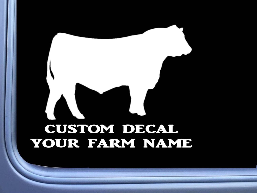 Custom Bull Decal Sticker OS 266 Cattle Cow Hereford Angus Beef - Etsy