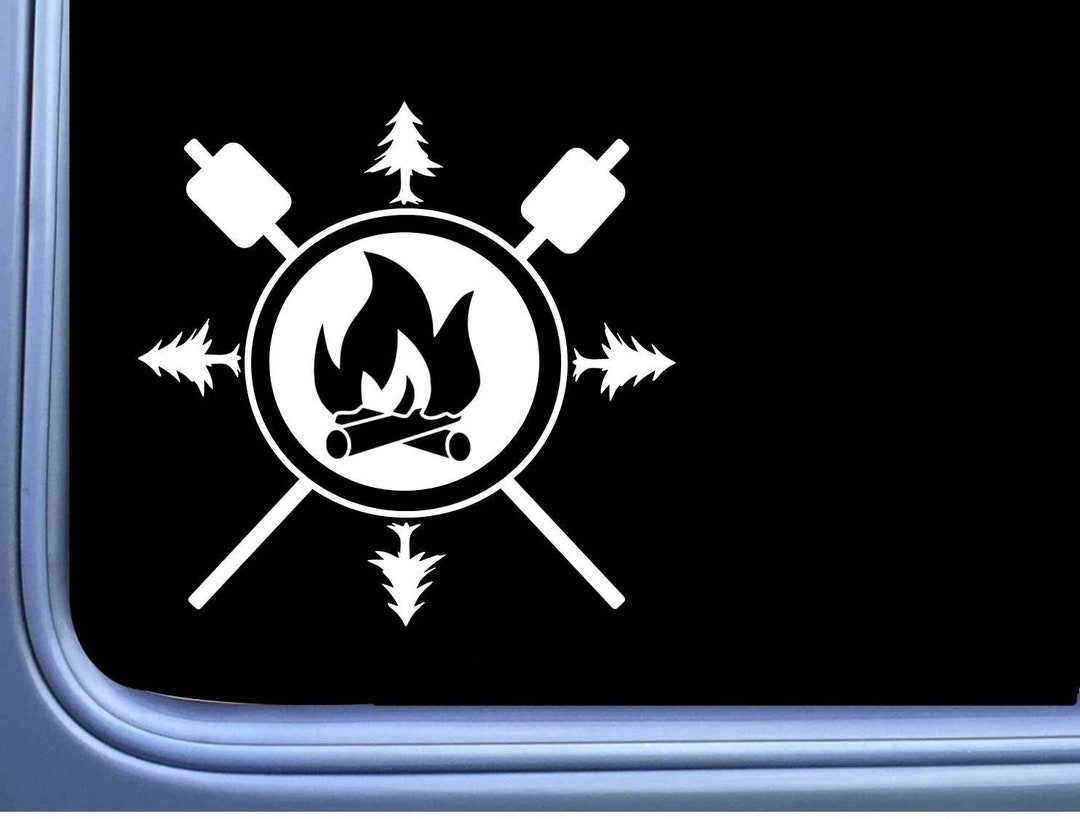 Camping Smores Decal Sticker OS 024 Sticker Marshmallow Toasting Sticks ...