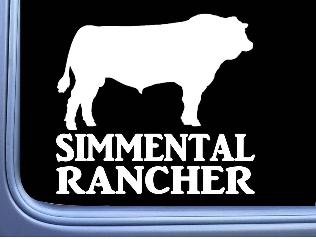 Simmental Rancher Bull Decal Sticker OS 280 Cattle Cow Beef - Etsy