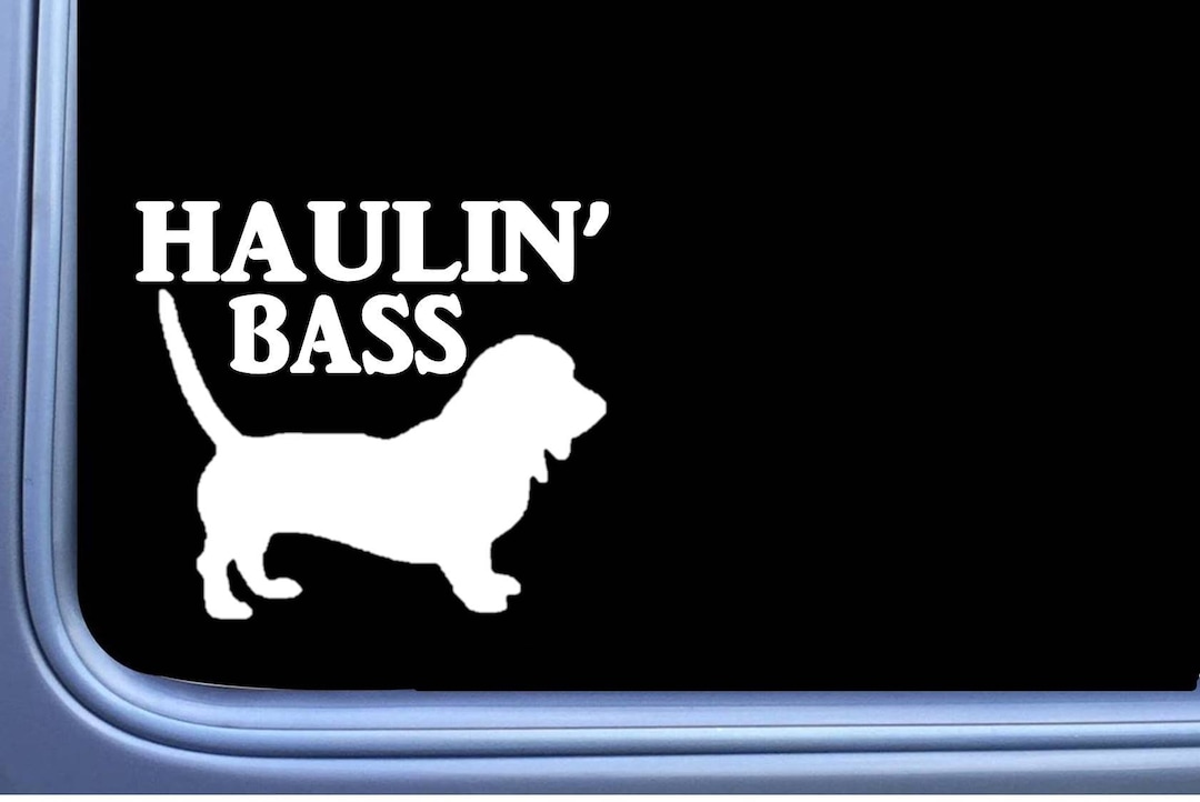 Basset Hound Sticker Haulin Bass OS 458 Vinyl 6" Decal - Etsy