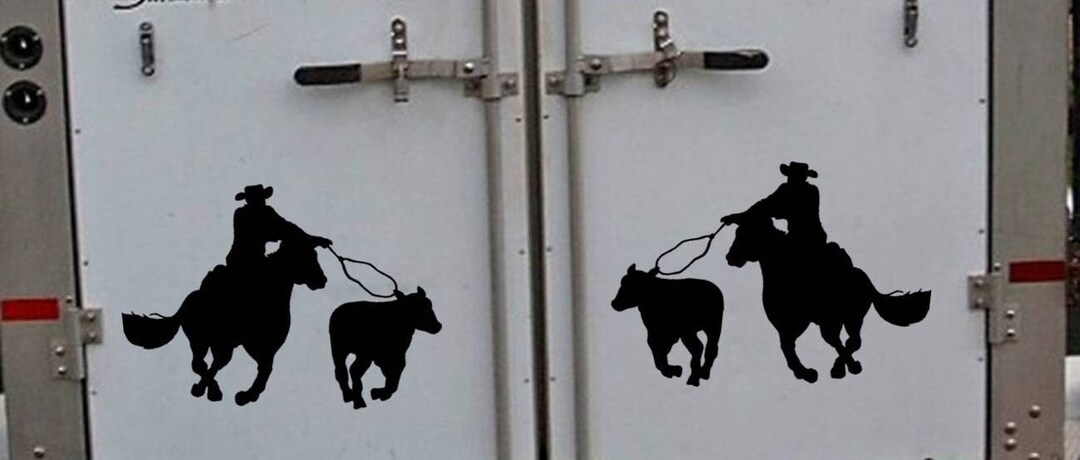 Calf Roping - Mirrored SET - Rodeo OS 456 Decal Sticker - Etsy